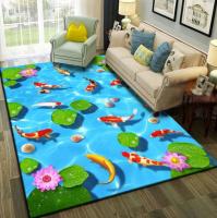 China Customizable Polyester Fiber Living Room Floor Carpet 80x120cm to 200x300cm for sale