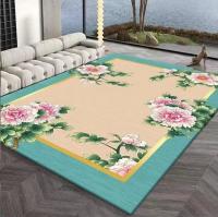 China Polyester Fiber Machine Woven Floor Carpet 80x120cm Custom Size Living Room Rug for sale