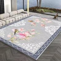 China Polyester Fiber Machine Woven Floor Carpet 80x120cm Custom Size Living Room Rug for sale