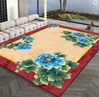 China Polyester Fiber Machine Woven Floor Carpet 80x120cm Custom Size Living Room Rug for sale