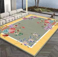China Polyester Fiber Machine Woven Floor Carpet 80x120cm Custom Size Living Room Rug for sale