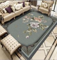 China European Light Luxury Polyester Fiber Living Room Carpet 80x120cm Machine Washable for sale