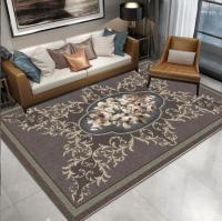 China European Light Luxury Polyester Fiber Living Room Carpet 80x120cm Machine Washable for sale