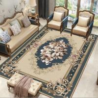 China European Light Luxury Polyester Fiber Living Room Carpet 80x120cm Machine Washable for sale