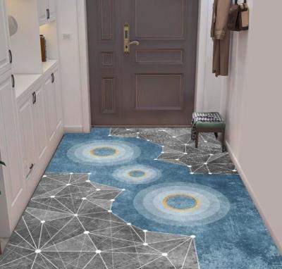 China Customizable Polyester Entry Door Mat 80x120cm Modern Luxury Floor Rug for Hotel Bedroom for sale