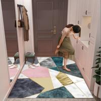 China Customizable Polyester Entry Door Mat 80x120cm Modern Luxury Floor Rug for Hotel Bedroom for sale