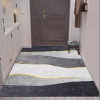 China Customizable Polyester Entry Door Mat 80x120cm Modern Luxury Floor Rug for Hotel Bedroom for sale