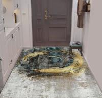 China Customizable Polyester Entry Door Mat 80x120cm Modern Luxury Floor Rug for Hotel Bedroom for sale