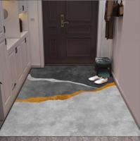 China Customizable Polyester Entry Door Mat 80x120cm Modern Luxury Floor Rug for Hotel Bedroom for sale