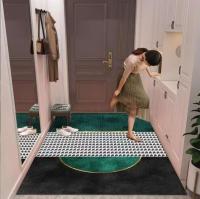 China Customizable Polyester Entry Door Mat 80x120cm Modern Luxury Floor Rug for Hotel Bedroom for sale