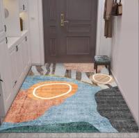 China Customizable Polyester Entry Door Mat 80x120cm Modern Luxury Floor Rug for Hotel Bedroom for sale