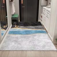 China Customizable Polyester Entry Door Mat 80x120cm Modern Luxury Floor Rug for Hotel Bedroom for sale