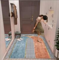 China Customizable Polyester Entry Door Mat 80x120cm Modern Luxury Floor Rug for Hotel Bedroom for sale
