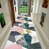 China Rectangle Commercial Floor Mat 140cm Width Polyester Entry Door Hallway Carpet for sale