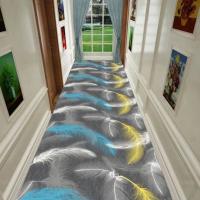 China Rectangle Commercial Floor Mat 140cm Width Polyester Entry Door Hallway Carpet for sale