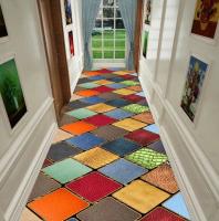 China Rectangle Commercial Floor Mat 140cm Width Polyester Entry Door Hallway Carpet for sale
