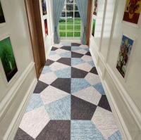 China Rectangle Commercial Floor Mat 140cm Width Polyester Entry Door Hallway Carpet for sale