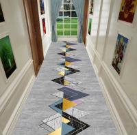 China Rectangle Commercial Floor Mat 140cm Width Polyester Entry Door Hallway Carpet for sale