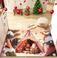 China Customizable Crystal Velvet Living Room Floor Carpet 40x60cm Machine Washable for sale