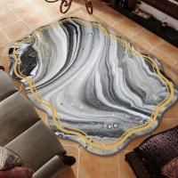 China Customizable Diamond Velvet Irregular Carpet Floor Mat for Living Room 60x90cm for sale