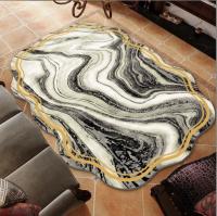 China Customizable Diamond Velvet Irregular Carpet Floor Mat for Living Room 60x90cm for sale