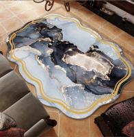 China Customizable Diamond Velvet Irregular Carpet Floor Mat for Living Room 60x90cm for sale