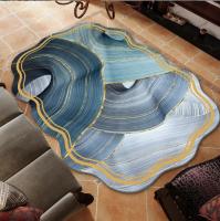 China Customizable Diamond Velvet Irregular Carpet Floor Mat for Living Room 60x90cm for sale