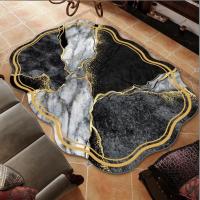 China Customizable Diamond Velvet Irregular Carpet Floor Mat for Living Room 60x90cm for sale