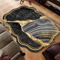 China Customizable Diamond Velvet Irregular Carpet Floor Mat for Living Room 60x90cm for sale