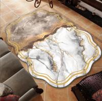 China Customizable Diamond Velvet Irregular Carpet Floor Mat for Living Room 60x90cm for sale