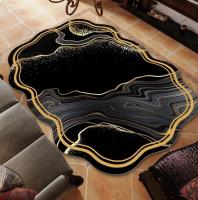 China Customizable Diamond Velvet Irregular Carpet Floor Mat for Living Room 60x90cm for sale