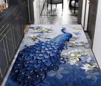 China Dust Proof Water Absorption Diamond Velvet Floor Carpet 80x120cm Custom Size for sale