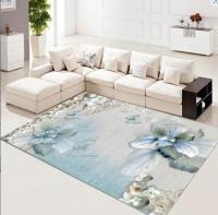 China Dust Proof Water Absorption Diamond Velvet Floor Carpet 80x120cm Custom Size for sale