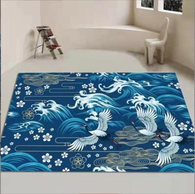 China Dust Proof Water Absorption Diamond Velvet Floor Carpet 80x120cm Custom Size for sale