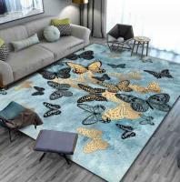 China Dust Proof Water Absorption Diamond Velvet Floor Carpet 80x120cm Custom Size for sale