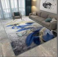 China Dust Proof Water Absorption Diamond Velvet Floor Carpet 80x120cm Custom Size for sale
