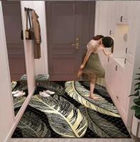 China Dust Proof Water Absorption Diamond Velvet Floor Carpet 80x120cm Custom Size for sale