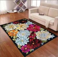 China Dust Proof Water Absorption Diamond Velvet Floor Carpet 80x120cm Custom Size for sale