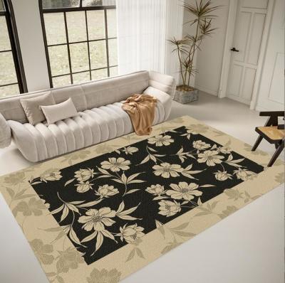 China Crystal Velvet Living Room Floor Rug 80x120cm Machine Washable Printed Carpet for sale