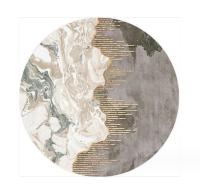 China Round Crystal Velvet Carpet Floor Mat 80cm Diameter Living Room Decorative Chair Mat for sale
