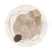 China Round Crystal Velvet Carpet Floor Mat 80cm Diameter Living Room Decorative Chair Mat for sale