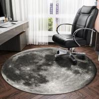 China Round Crystal Velvet Carpet Floor Mat 80cm Diameter Living Room Decorative Chair Mat for sale