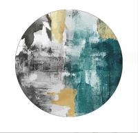 China Round Crystal Velvet Carpet Floor Mat 80cm Diameter Living Room Decorative Chair Mat for sale