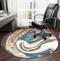 China Round Crystal Velvet Carpet Floor Mat 80cm Diameter Living Room Decorative Chair Mat for sale