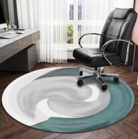 China Round Crystal Velvet Carpet Floor Mat 80cm Diameter Living Room Decorative Chair Mat for sale