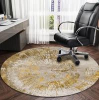 China Round Crystal Velvet Carpet Floor Mat 80cm Diameter Living Room Decorative Chair Mat for sale