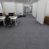 China Polypropylene Commercial Square Carpet 50x50cm Fireproof Hotel Conference Room Floor Mat for sale