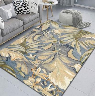 China Hand Painted Printed Crystal Velvet Tatami Mat Machine Washable 80x120cm Living Room Carpet for sale