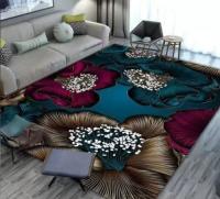 China Hand Painted Printed Crystal Velvet Tatami Mat Machine Washable 80x120cm Living Room Carpet for sale