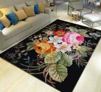 China Hand Painted Printed Crystal Velvet Tatami Mat Machine Washable 80x120cm Living Room Carpet for sale
